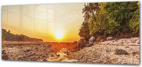 Skleněný obraz 112x45 tvrzená grafika moře