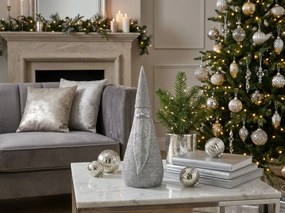 Vánoční dekorace SILVER SANTA 23 cm, stříbrná