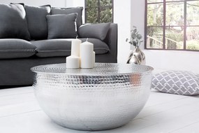 Extravagantní konferenční stolek Orient II stříbrný 60cm
