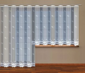 Dekorační žakárová záclona s řasící páskou HELLEN 150 bílá 300x150 cm MyBestHome
