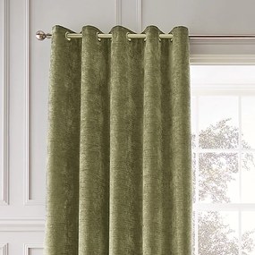 Khaki termo závěsy v sadě 2 ks z žinylky 229x229 cm Selene Luxury Chenille – Hyperion