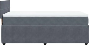 Box spring postel s matrací tmavě šedá 100x200 cm samet 3289963