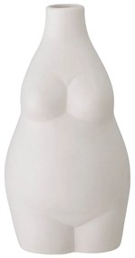 Bílá kameninová váza Bloomingville Elora, výška 18 cm