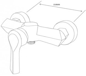 Mexen Sabre sprchová baterie, Černá - 72140-70