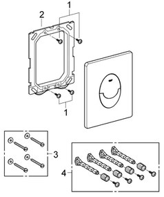 GROHE 38505SH0 - Ovládací tlačítko SKATE AIR 156 × 197 mm bílá