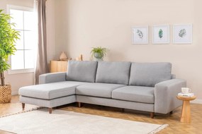 Hanah Home Rohová pohovka BERLIN světle šedá levá