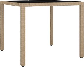 3dílný zahradní jídelní set s poduškami béžový polyratan 3157567