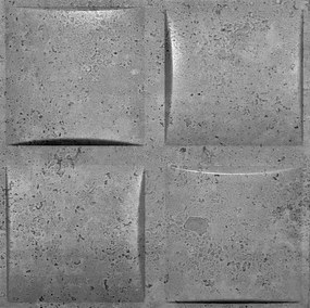 3D panel 0074, rozměr 50 cm x 50 cm, PLAID beton světlý, IMPOL TRADE