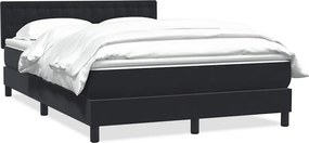 Box spring postel s matrací černá 160x210 cm samet 3316601