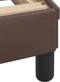 Postel s matrací Hvar hnědá 90 x 200 cm umělá kůže 3208698