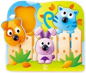 Hape Puzzle s úchytkami - Domácí zvířátka / od 1 let