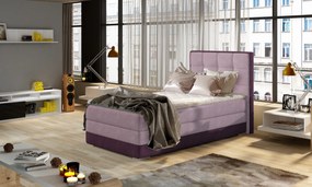 Moderní box pružina postel Adria 90x200, fialová Roh: Orientace rohu Levý roh
