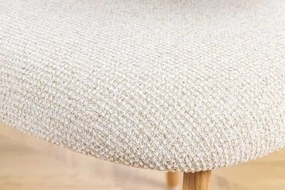Designová jídelní židle Harding béžová / přírodní hnědá