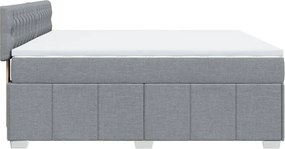 Box spring postel s matrací světle šedá 180 x 200 cm textil 3287154