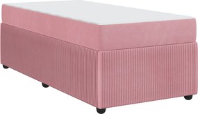 Rám postele Růžová 90 x 190 cm textil 3398339