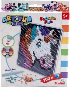 SIMBA ArtFun Obrázek z flitrů Jednorožec / Kreativní sada / 700 flitrů