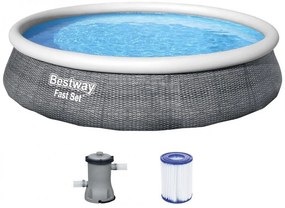 Bestway 57376 Fast Set™ Rattan 3.96m x 84cm s kartušovou filtrací