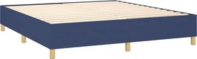 Box spring postel s matrací modrá 160x200 cm textil 3142591