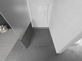 Mexen Kioto, Walk-In sprchová zástěna 90 x 200 cm, 8mm čiré sklo/námraza, bílý profil, 800-090-101-20-35