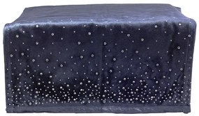 Tmavomodrý sametový ubrus na stůl  -  40 x 140 cm