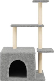 vidaXL Škrabadlo pro kočky se sisalovými sloupky 110 cm [172104] Barva: Tmavě šedá