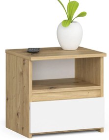 Ak furniture Noční stolek CL1 40 cm dub artisan/bílý