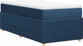 Box spring postel s matrací modrá 100 x 200 cm textil 3285552