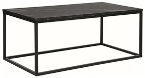 Konferenční stolek s deskou v dekoru mramor ROSSI A 110x60 černý
