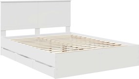 Rám postele se zásuvkou Bílá 150 x 200 cm Inženýrské dřevo 3411103