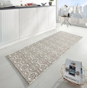 Hanse Home, Běhoun Soho 102800 Beige-Creme 80x200 cm, 80x200, béžová, chodba / předsíň
