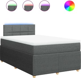 Box spring postel s matrací tmavě šedá 120x190 cm textil 3289696