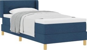 Postel s boxspringem s polštářem Modrá 200 x 100 cm textil 3341285