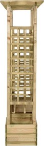 Zahradní pergola s lavicí a truhlíky impregnovaná borovice 318565