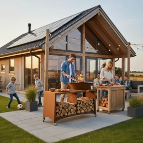 PRO-TERMO Grilovací ohniště FIESTA ISLAND COR-FE 75 - hnědá