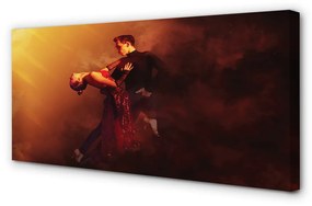 Obrazy na plátně Lidé tančí v dešti kouř 100x50 cm