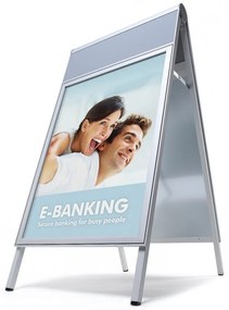 Reklamní áčko A1, Mocasso s přídavným rámem, hliník