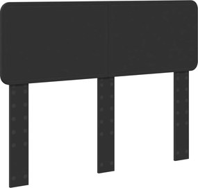 Rám postele s čelo Černá 135 x 190 cm Masivní borové dřevo 3412088