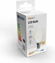 Solight WZ415 LED žárovka E14 4W / miniglobe / 3000K / 340lm / bílé pr