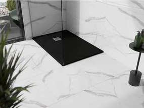 Mexen Stone+ kompozitní obdélníkový sprchový kout 100 x 90 cm, černý - 44709010