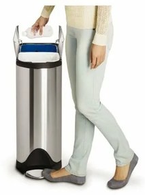 Simplehuman Pedálový odpadkový koš 40 l, nerez