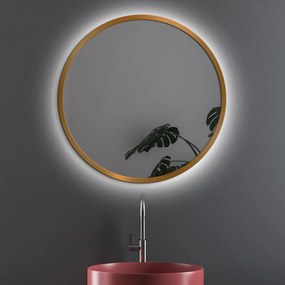 Zrcadlo Nordic Gold LED Rozměr: ø 105 cm