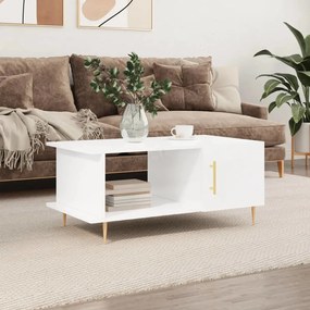 vidaXL Konferenční stolek 90 x 50 x 40 cm kompozitní dřevo [829476] Barva: bílá s vysokým leskem