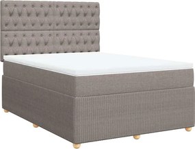 Box spring postel s matrací taupe 140x190 cm textil 3292062