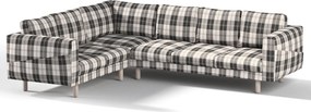 Potah na pohovku IKEA Norsborg rohová 5-místná barva černá látka pletený vzor, vzorované