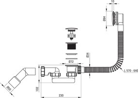 Deante Deante, vanový sifon, automat ClickClack, broušený bronz, DEA-NHC_C57B