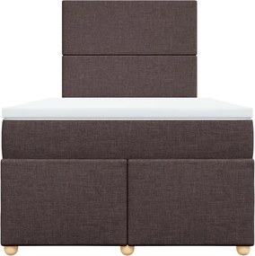 Box spring postel s matrací tmavě hnědá 120x200 cm textil 3293543