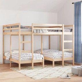 Rám trojité patrové postele 160x200/80x160 cm masivní borovice 3308580