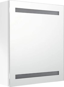 LED koupelnová skříňka se zrcadlem zářivě bílá 50 x 14 x 60 cm 326486