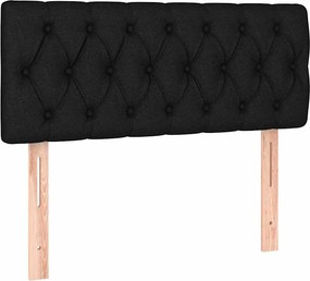 Box spring postel s matrací černá 90x190 cm textil 3130475