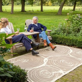 Esschert Design Venkovní Koberec 240 X 150 Cm Letokruhy Tmavě Zelená